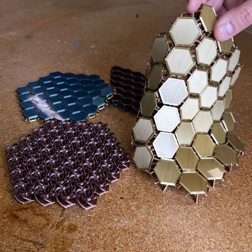 👌 3D Printed Fabric - Mesh Set of 4 variations・Free STL File for ・Cults