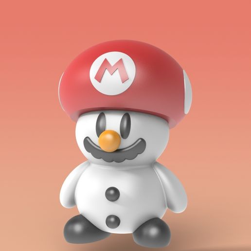 3D file Mario snowman 3 - multipart ☃️ ・3D printing model to download・Cults