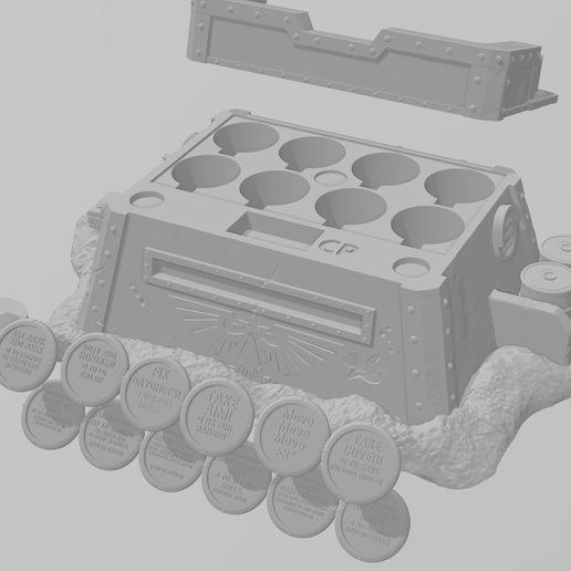 💂 The Guard Orders Bunker And Tokens・Free 3D File for ・Cults