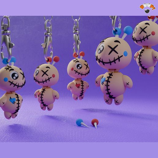 Cute Mini Flexi Voodoo Doll 🖤🔮☠️🪆🪡| Halloween Articulated Fidget Toy ...