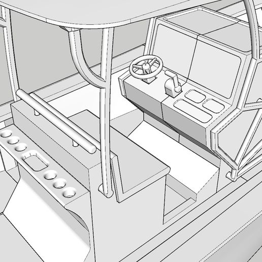 🎣 RC Custom Center Console Fishing Boat・ STL File for 3D printing・Cults