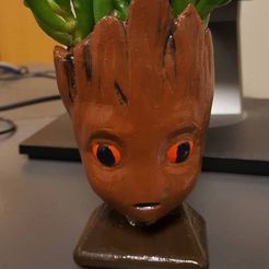 3D printed Baby groot head planter・Cults