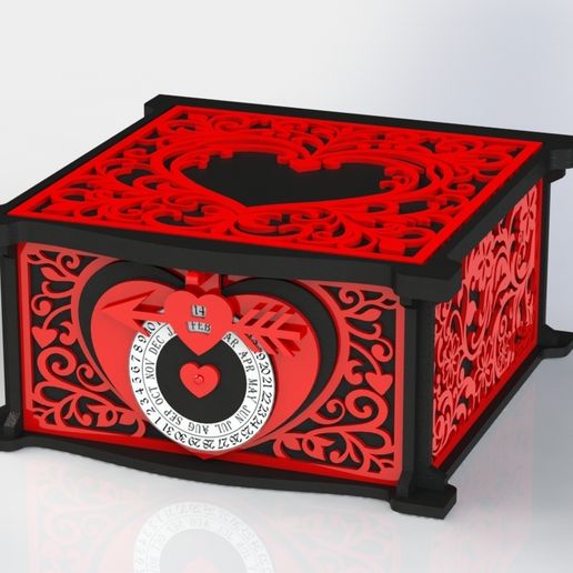 🪵 Wooden Laser-Cut Lockable Gift Box・ 3D File for 3D printing and CNC ...