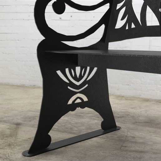 🌳 Park Bench files - "Harmonia" - DXF / svg / step / Manufacturing plan ...