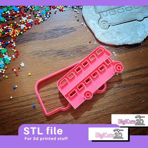 🚌 English Bus London cookie cutter stl file・ STL File for 3D printing・Cults