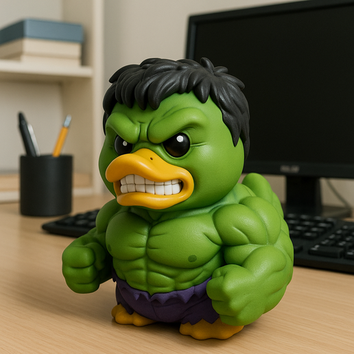 🦆 Rubber Duck - Hulk marvel - 3D print・ 3D File for 3D printing・Cults