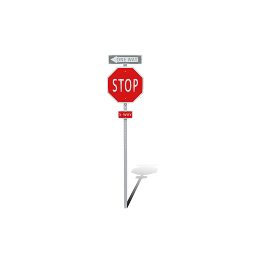 🛑 Three Way Stop Traffic Sign Board・ STL File for 3D printing・Cults