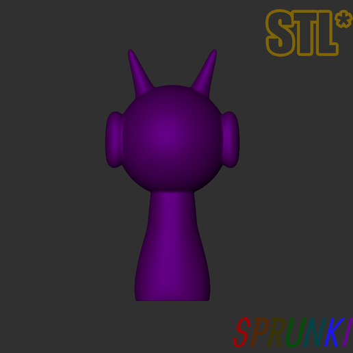 STL file Sprunki Incredibox Purple STL 3D Character Fanart 🧸 ・3D ...