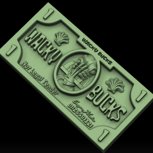 STL file Wacky Bucks Sponge Bob Eugene Krabs Bas-relief Keychain 🧽 ・3D ...