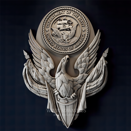🦭 US Navy Seal - 3D Model for CNC | Department of the Navy STL ...