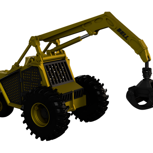 🔔 220C three wheeler grapple loader HO scale 1:87・ STL File for 3D ...