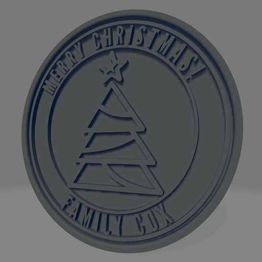 STL file The Cox Family’s Personalized Christmas Coaster - Festive and ...
