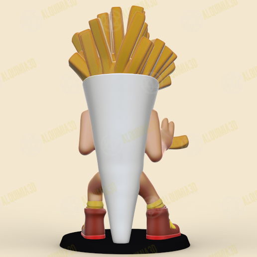 🍟 FRENCH FRIES FIGURE・ OBJ File for 3D printing・Cults