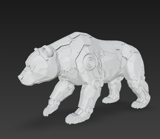 🐻 Cyber Bear Animaloid Robot・ STL File for 3D printing・Cults