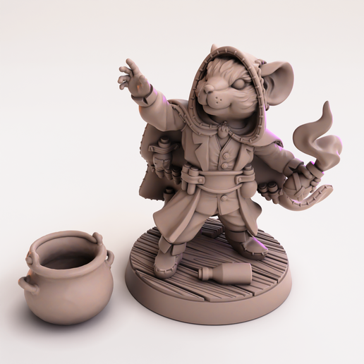STL file Mouseling Alchemist | Tabletop RPG Mouse Folk Mini 🎲 ・3D ...