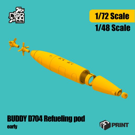 STL file Refueling Pod BUDDY D-704 (Late 1980s-2010s) 1/72, 1/48 scale ...