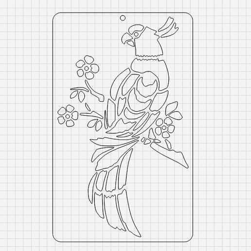 🦜 Parrot _ Laser・Free DXF File for CNC machining - Laser cutting・Cults