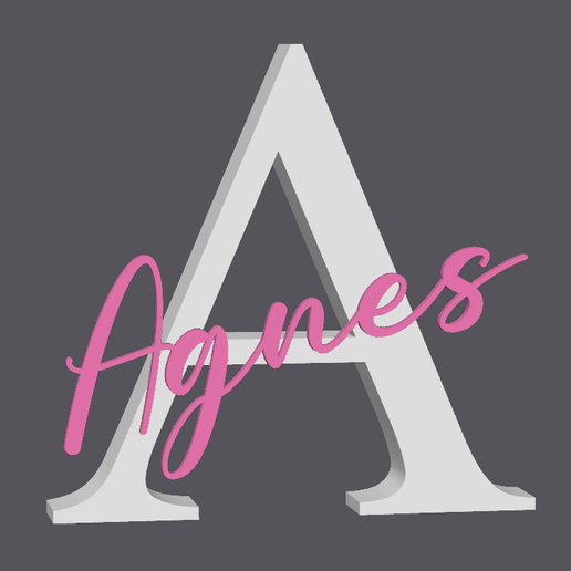 🗿 Name Agnes / Letter / Letter A・ STL File for 3D printing・Cults