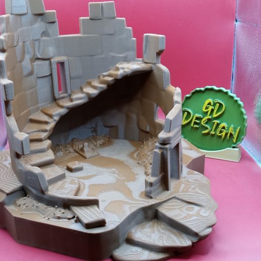 🏢 Collapsed Tower for AD&D・ STL File for 3D printing・Cults