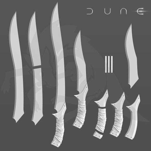 🗡️ Dune 2 Combat Daggers of Feyd-Rautha Harkonnen 3D model for cosplay ...