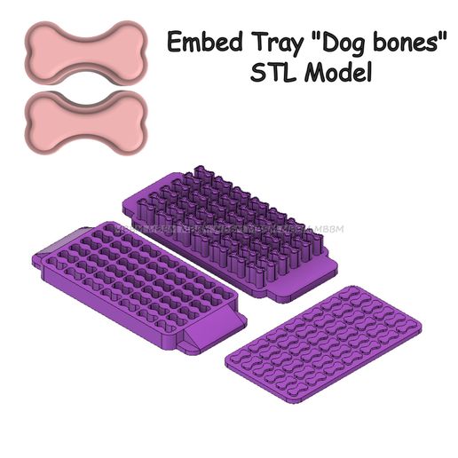 STL file DOG BONES EMBED TRAY 🐕 ・3D printing design to download・Cults