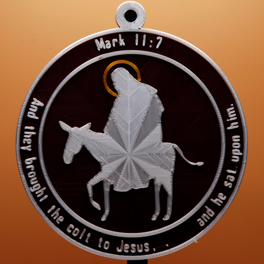 ️ Christmon Ornament - 033 Jesus on the Colt・Free STL File for 3D ...