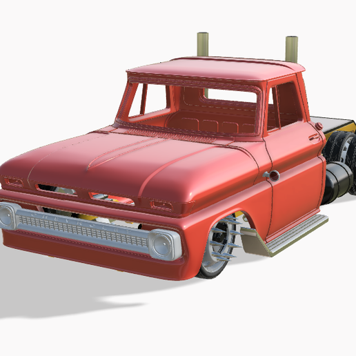 🖼️ SUPER DUALLY FRAME FOR 1/25 REVELL MODEL KIT - 66 CHEVY DONOR.・ 3D ...