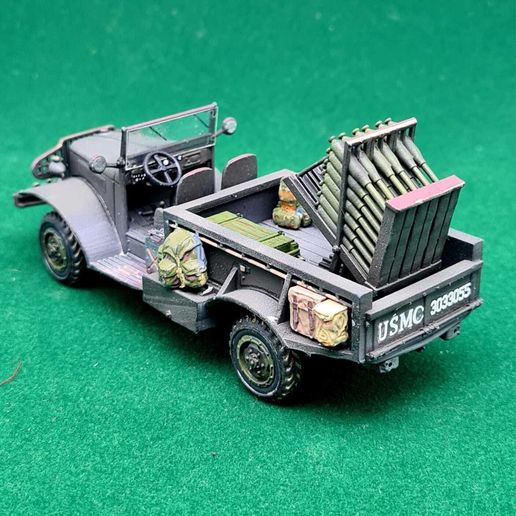 🚀 M 2-4 Rocket Truck USMC (US Marines, WW2)・ 3D File for 3D printing・Cults