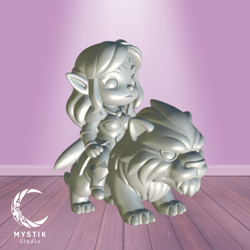 🐉 Mirana Chibi Style- Dota・ STL File for 3D printing・Cults
