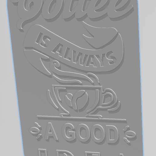 STL file COFFEE LOGO NO5 ☕ ・3D printer model to download・Cults