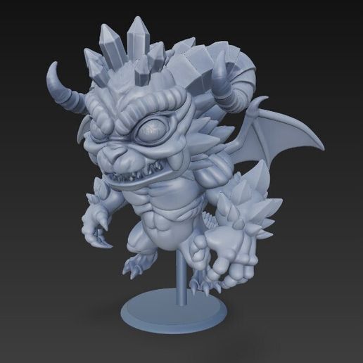 🔮 Crystal Horned Dragon Hatchling - Cute and Fierce 3D Print Model・ STL ...