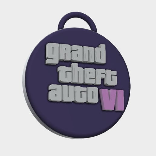 🔑 Key ring Grand theft Auto VI (GTA VI)・Free STL File for 3D printing・Cults