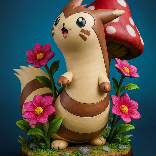 🐉 "Morning Bloom" - Furret Forest Stroll GK Diorama 3D Model・Archivo ...