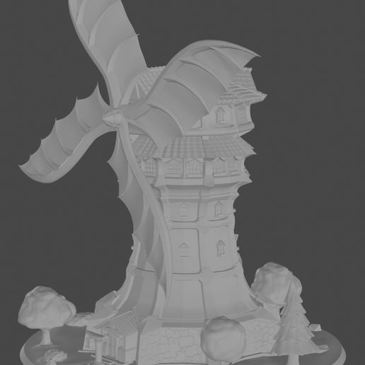3D file Fantasy windmill home 🏗️ ・3D printable design to download・Cults