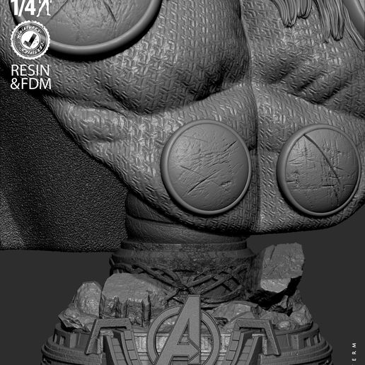 👤 WICKED MARVEL THOR PORTRAIT BUST: TESTED AND READY FOR 3D PRINTING ...