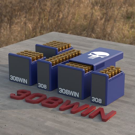 📦 Ammo box 308 WIN BBOX ammunition storage 10/20/25/50 rounds ammo ...