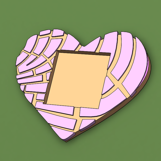 💜 HEART-CONCHA POST IT HOLDER・ STL File for 3D printing・Cults