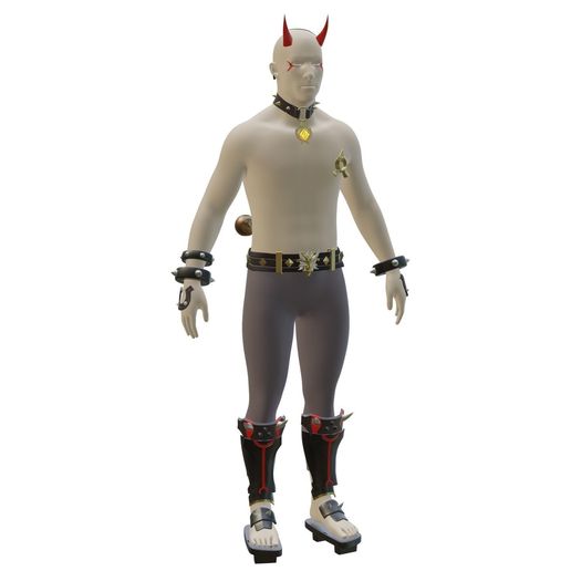 3D file genshin impact arataki itto STL cosplay kit 3D print model 🎭 ...