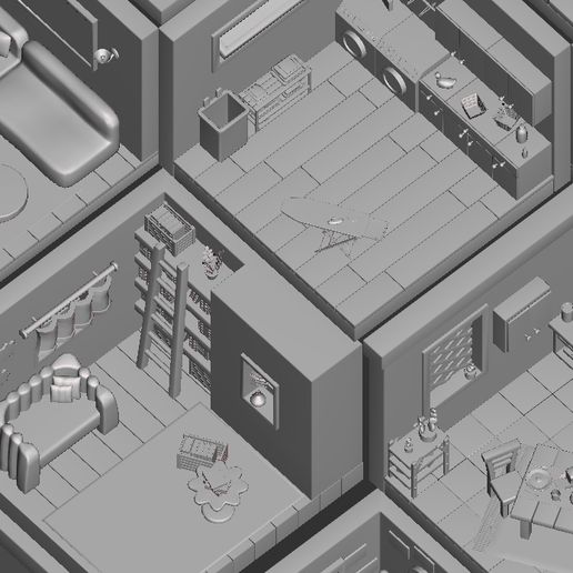 STL file Cartoon Rooms Interior 🚗 ・3D print design to download・Cults