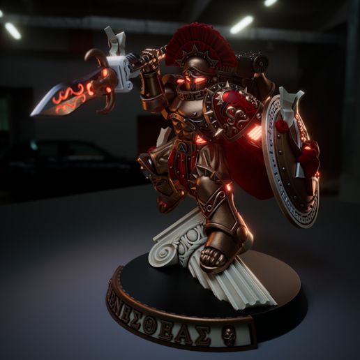 🐂 Minoan Lord Menestheas (Prime Spartan Lord General)・ STL File for ・Cults