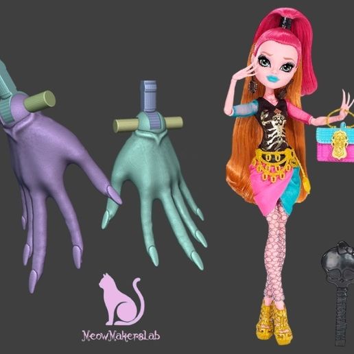 Gigi Grant, Hand, Monster High・Бесплатный 3D для 3D-печать・Cults