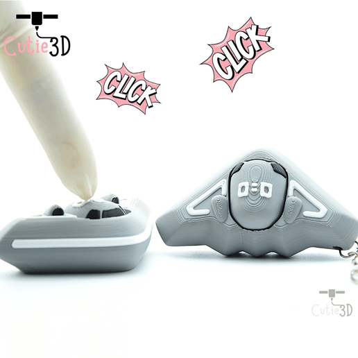 🥷 Cutie3D B2 Spirit Stealth Bomber Keycap Fidget Clicker Keychain ...