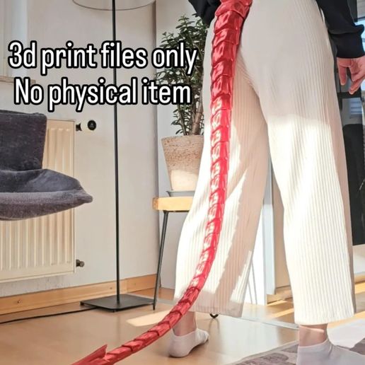 😈 Devil Tail articulated・ 3D File for 3D printing・Cults