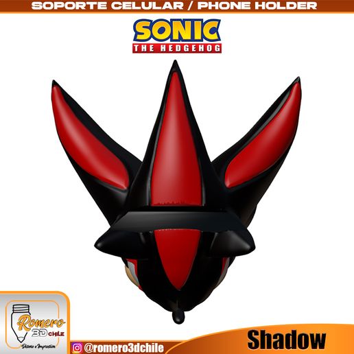 📞 Shadow Sonic Cell Phone Holder / Phone Holder・ STL File for 3D ...