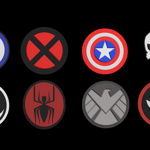 superheroes logos