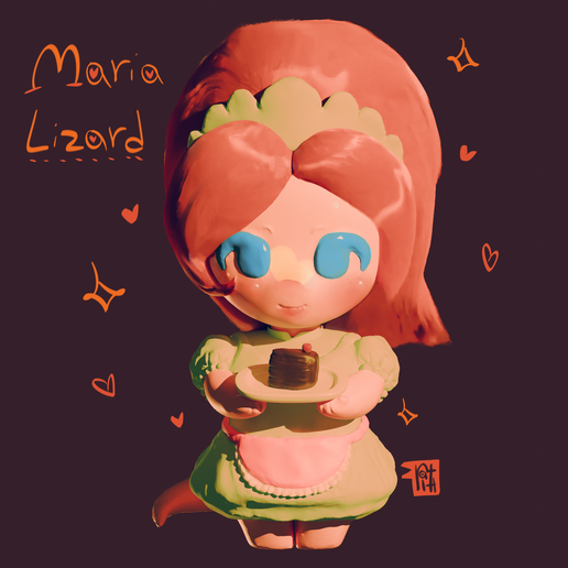 STL file cute doll Maria 🎨 ・3D printable model to download・Cults