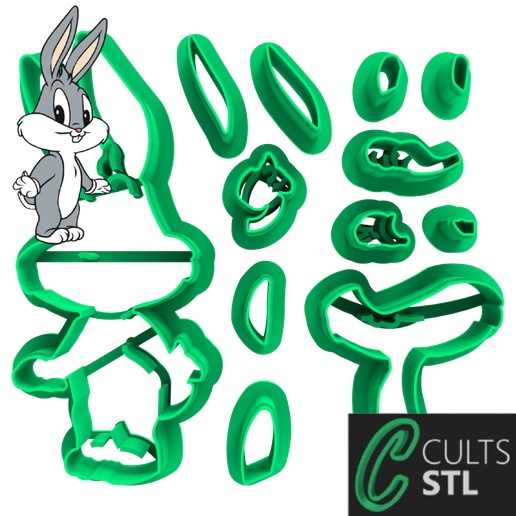 🍽️ CORTADOR PERNALONGA LOONEY TUNES - 7cm・ STL File for 3D printing・Cults