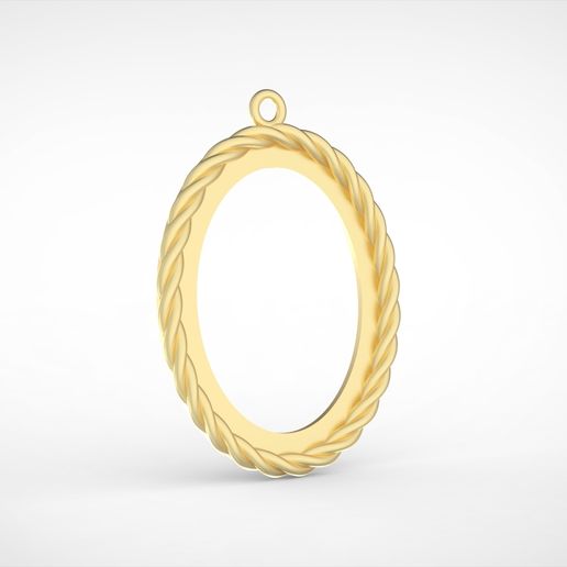 STL file Medium hollow cordoncillo oval border 📿 ・Template to download ...