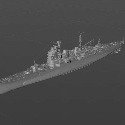 🚢 Digital model of the cruiser Myoko・ OBJ File for 3D printing・Cults