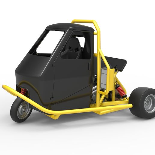 🚗 Ape car proto while turning Scale 1:25・ 3D File for 3D printing・Cults